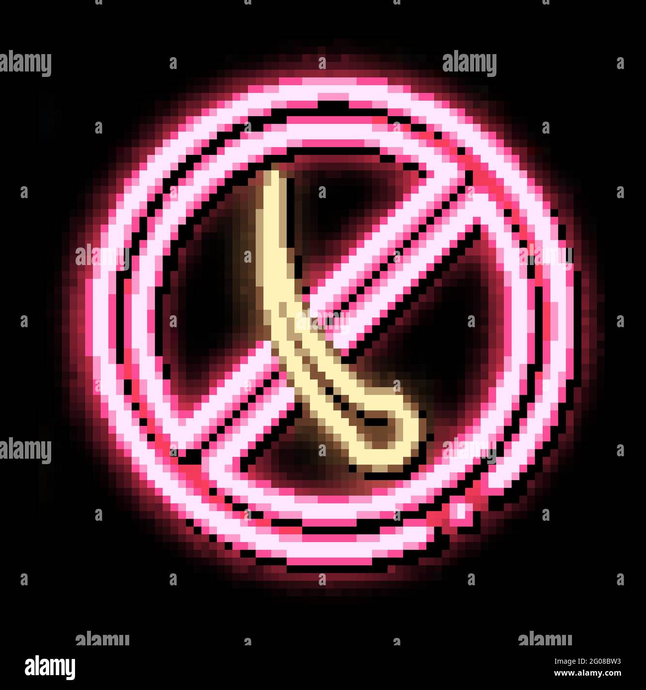 Anti Hair Mark Neon Glow Icon Illustration Stock Vector Image And Art Alamy