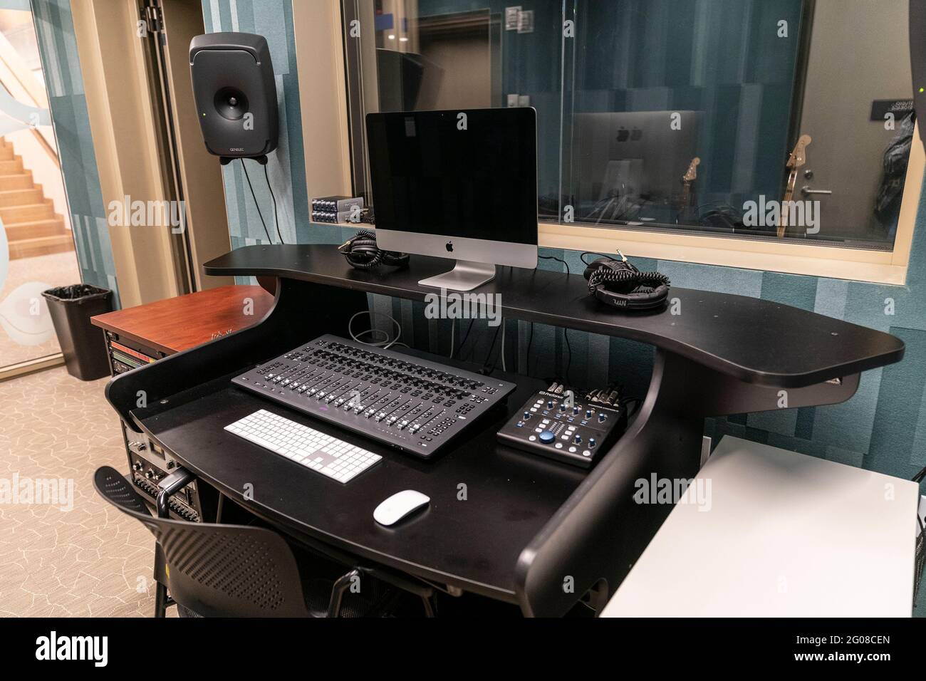 Interior view of teen recording studio of newly redesigned Stavros ...