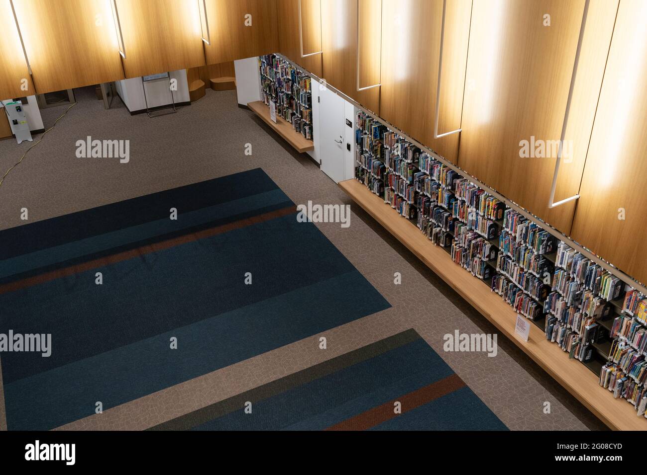 New York, NY - June 1, 2021: Interior view of newly redesigned Stavros ...