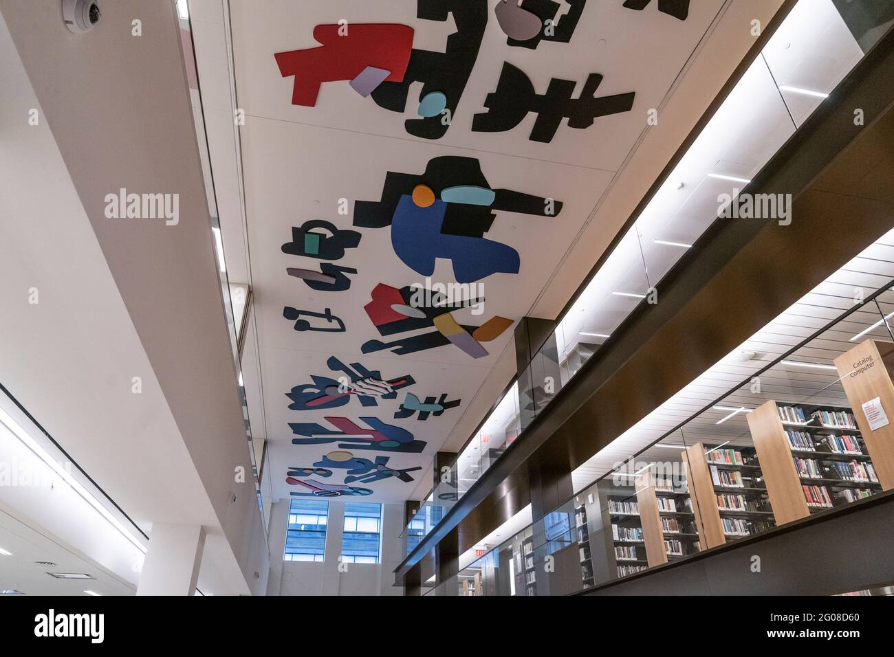 New York, NY - June 1, 2021: Interior view of newly redesigned Stavros ...