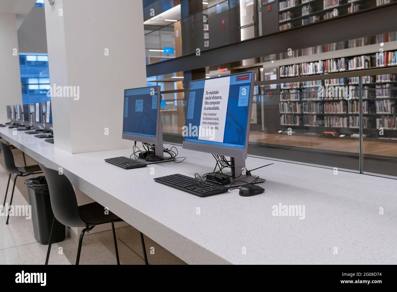 New York, NY - June 1, 2021: Interior view of newly redesigned Stavros ...