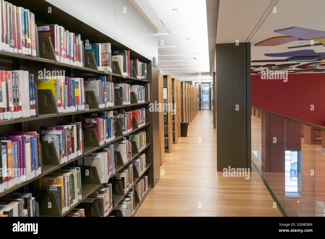 New York, NY - June 1, 2021: Interior view of newly redesigned Stavros ...