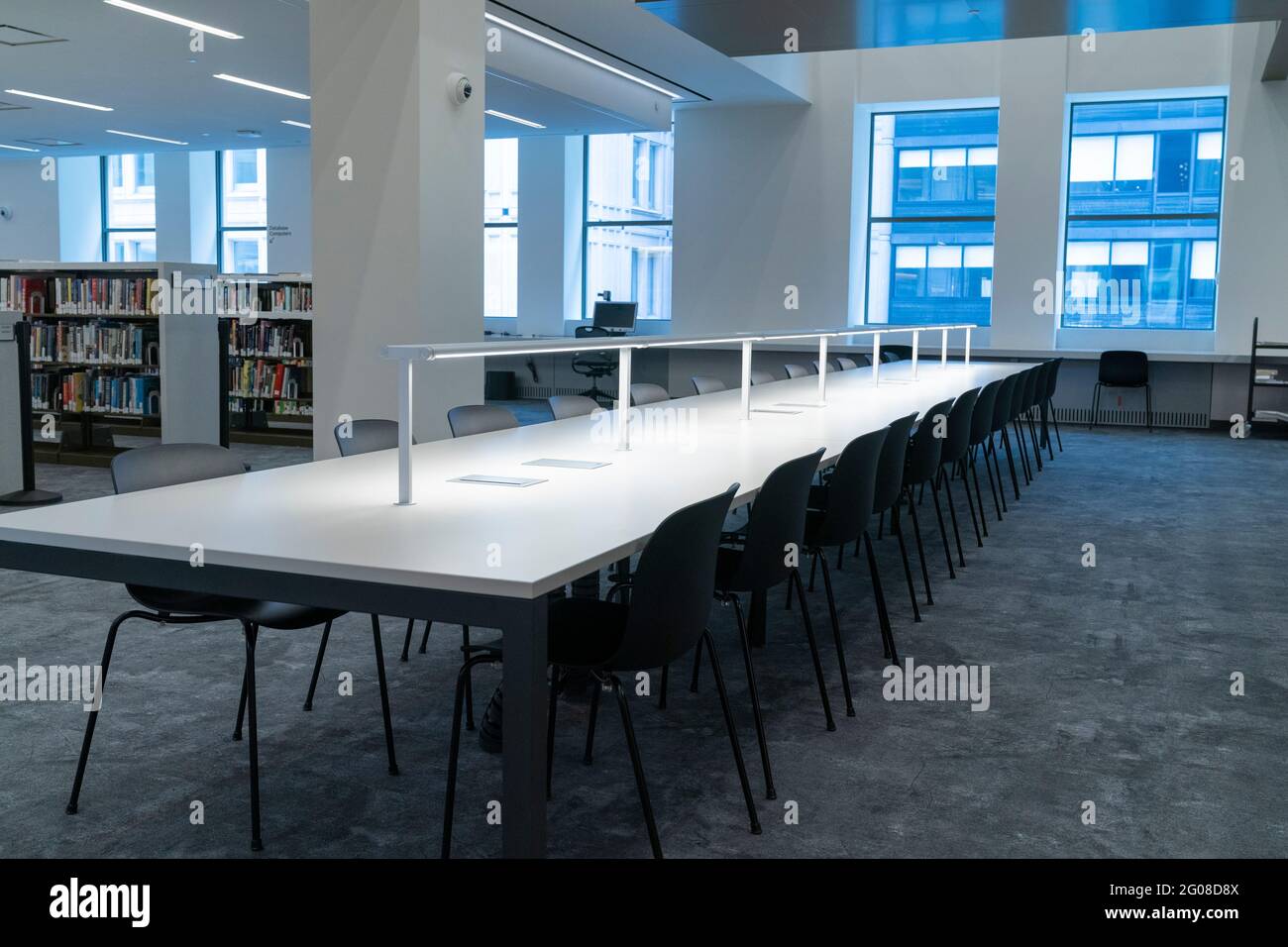 New York, NY - June 1, 2021: Interior view of newly redesigned Stavros ...
