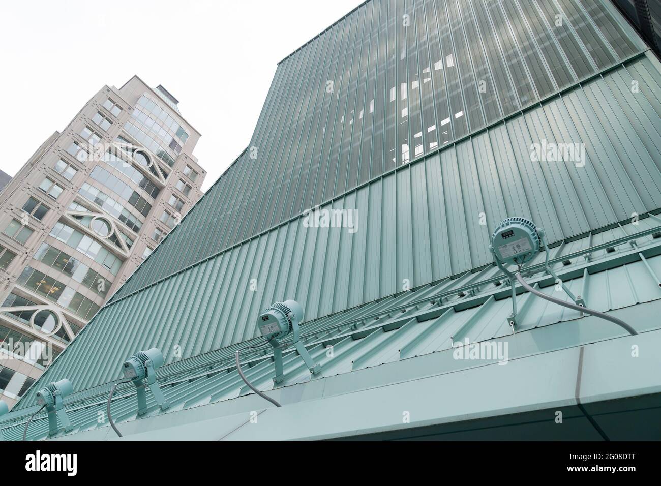 View of mechanical room on top of rooftop of newly redesigned Stavros ...
