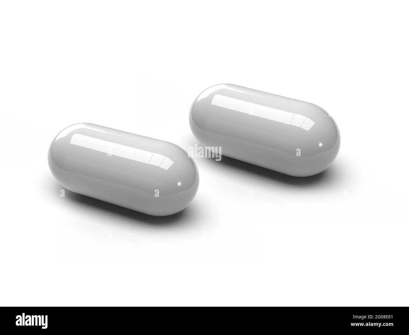 Medicine Capsule Pill 3D Illustration Mockup Scene on Isolated ...