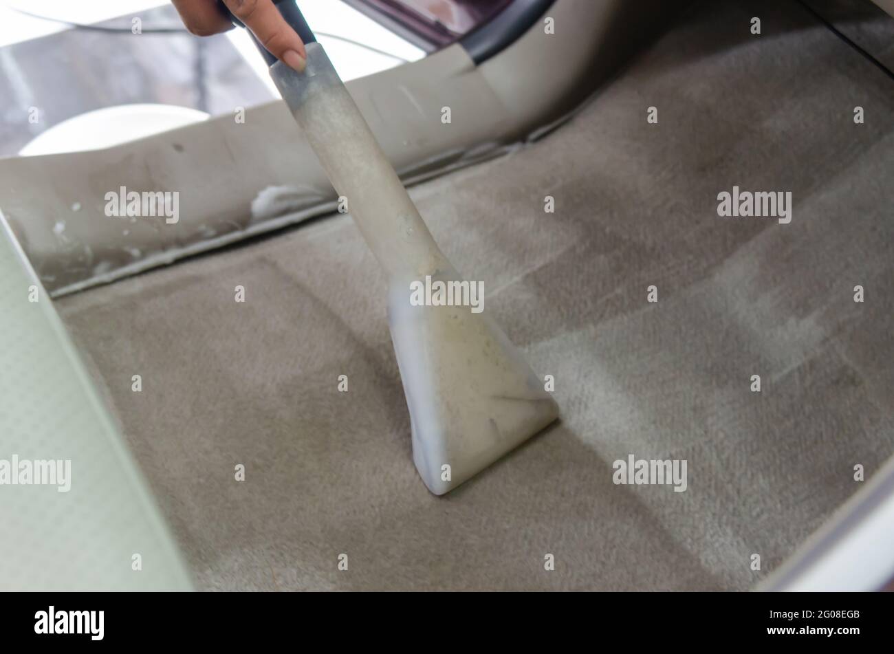 Suction disinfectant to clean the interior of the car cabin.Automotive ...