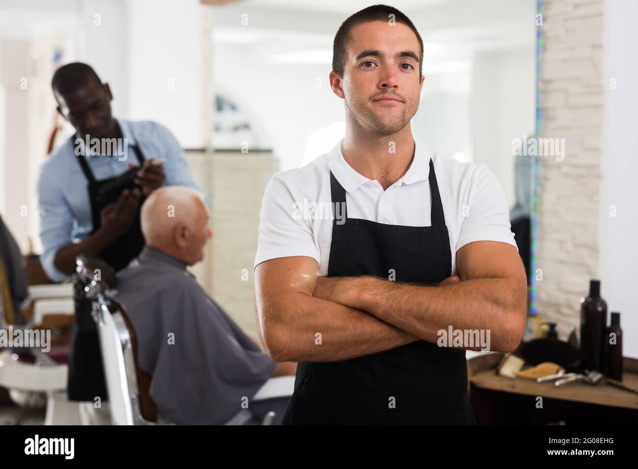 Successful professional barber Stock Photo - Alamy