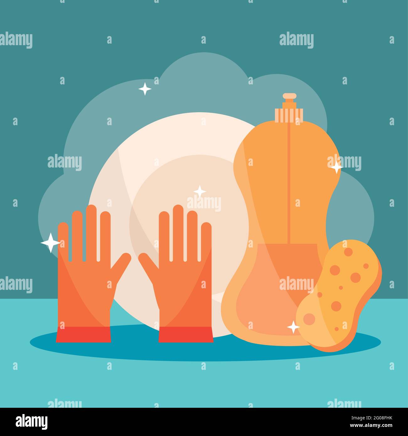 Kitchen cleaning liquid Stock Vector Images - Alamy