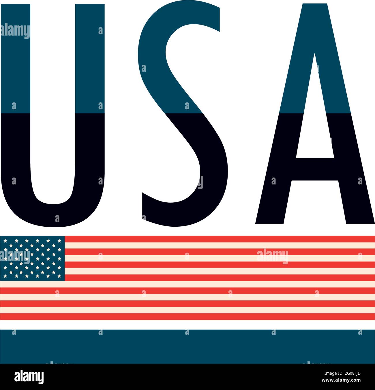 USA flag and lettering Stock Vector Image & Art - Alamy