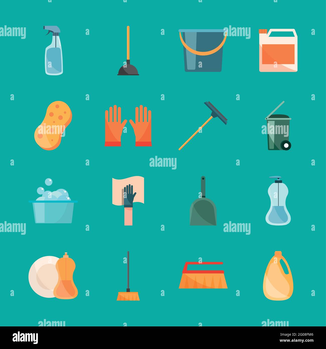 cleaning collection icons Stock Vector Image & Art - Alamy