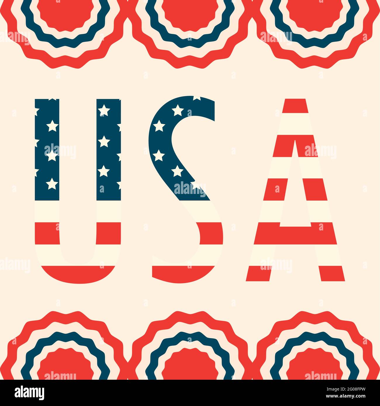 USA bunting lettering Stock Vector Image & Art - Alamy