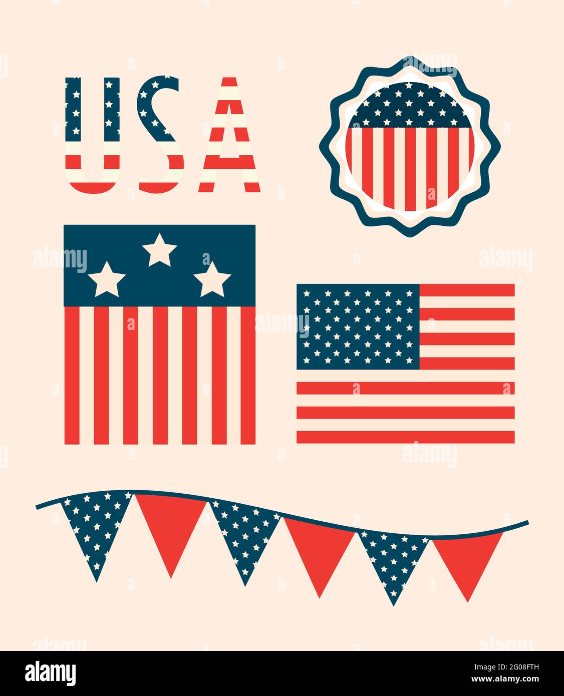 USA symbols set Stock Vector Image & Art - Alamy