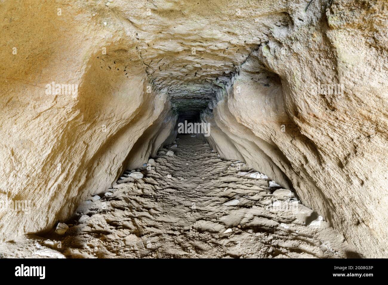Empty cave along Fort Funston Beach. San Francisco, California, USA ...