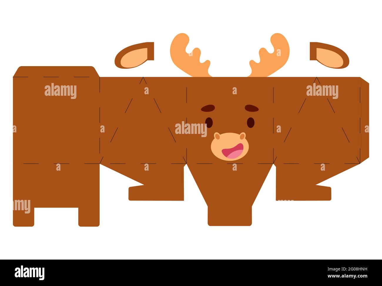 Party favor box moose design for sweets, candies, small presents ...