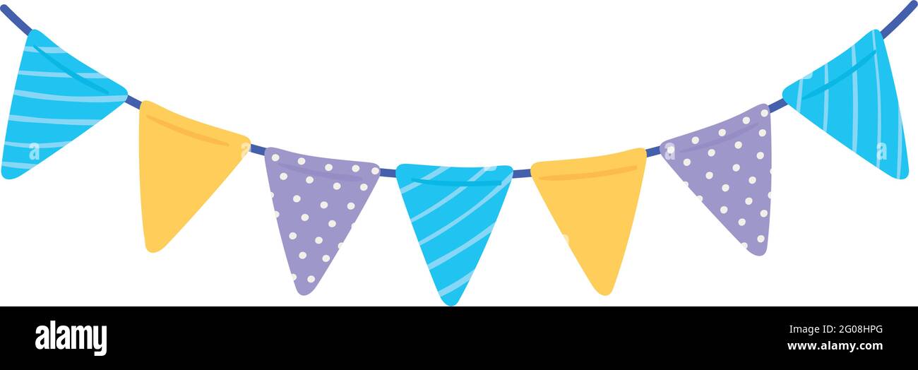 garland flags decoration Stock Vector Image & Art - Alamy