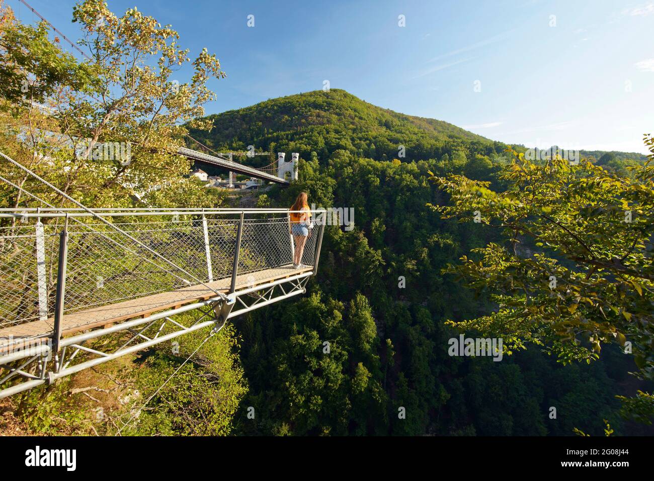 FRANCE, HAUTE-SAVOIE (74), CRUSEILLES, CAILLE BRIDGE BELVEDERE ...