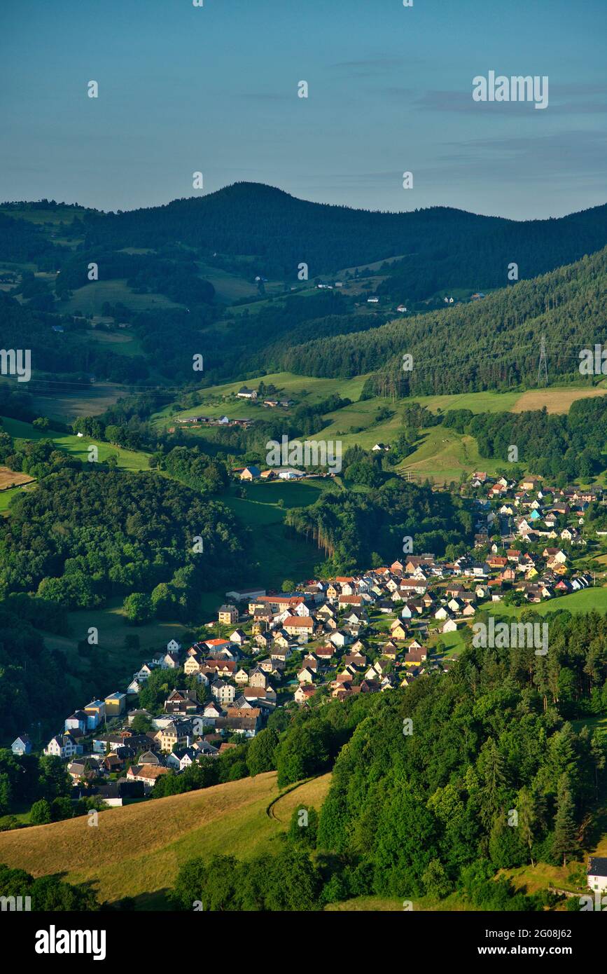 ORBEY FROM GRAND FAUDE, BALLONS DES VOSGES NATURAL REGIONAL PARK, HAUT ...