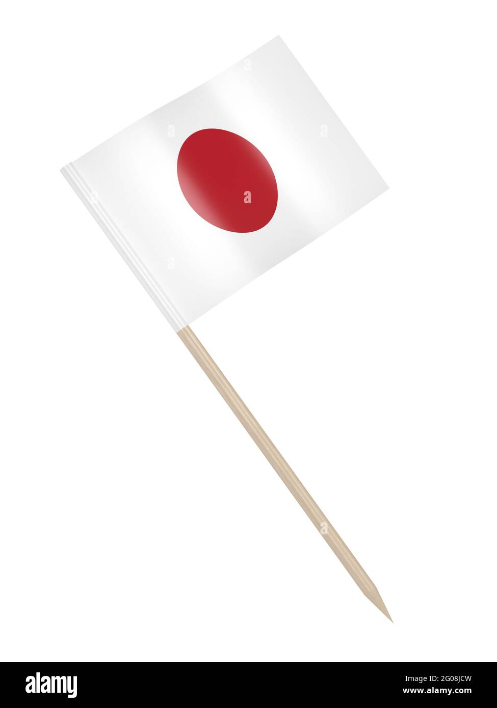 Japanese flag toothpick isolated on white background Stock Photo - Alamy