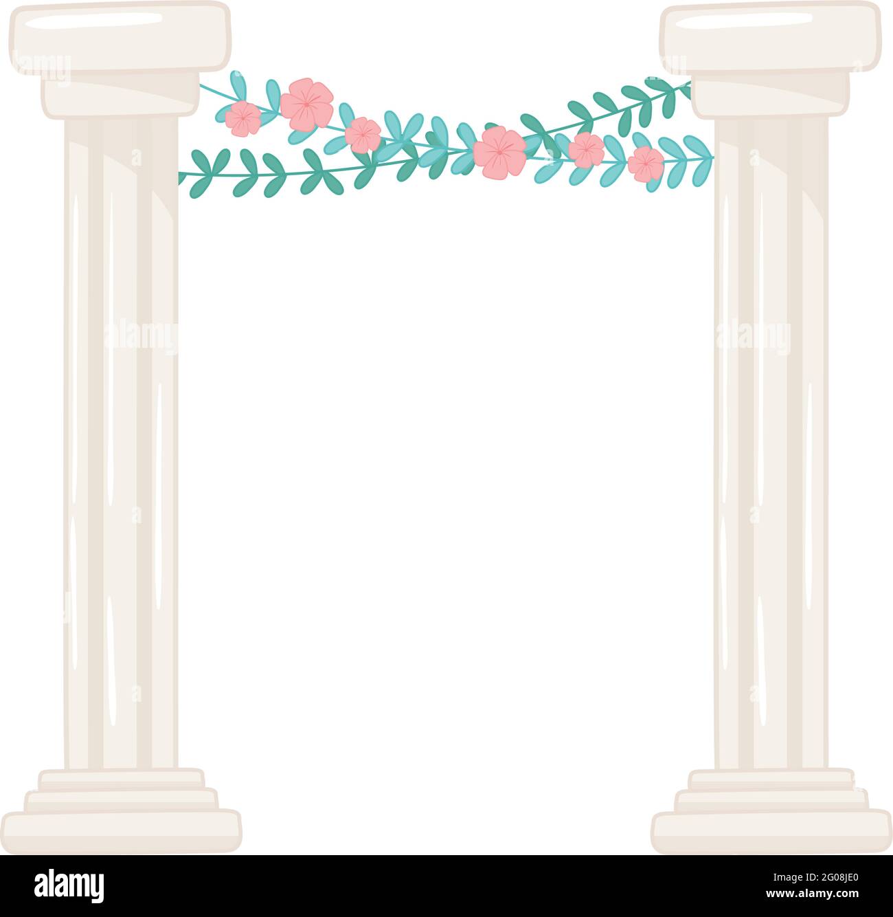 antique columns with flowers Stock Vector Image & Art - Alamy