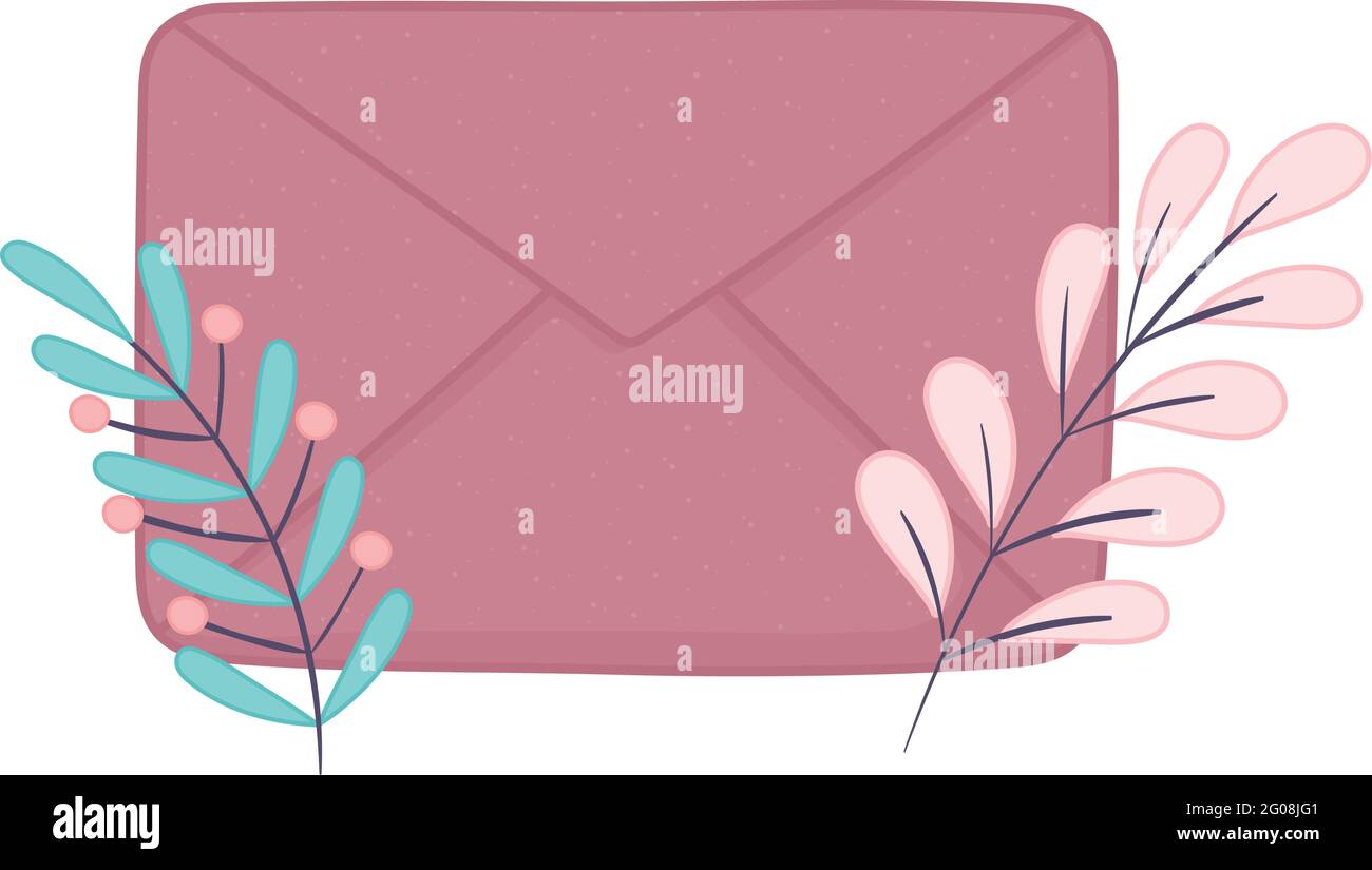 envelope mail leaves Stock Vector Image & Art - Alamy