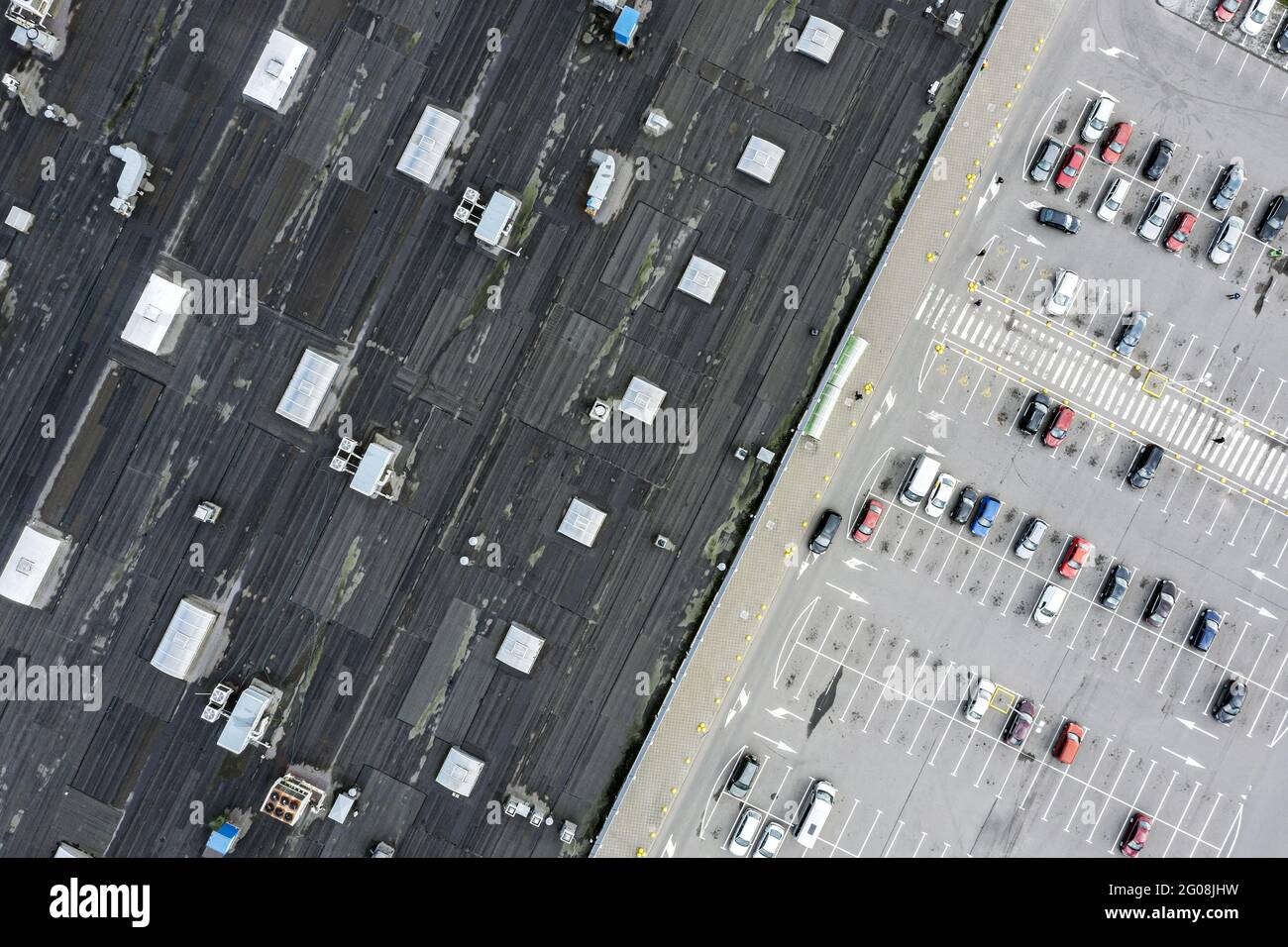 Rooftop view of supermarket hi-res stock photography and images - Alamy