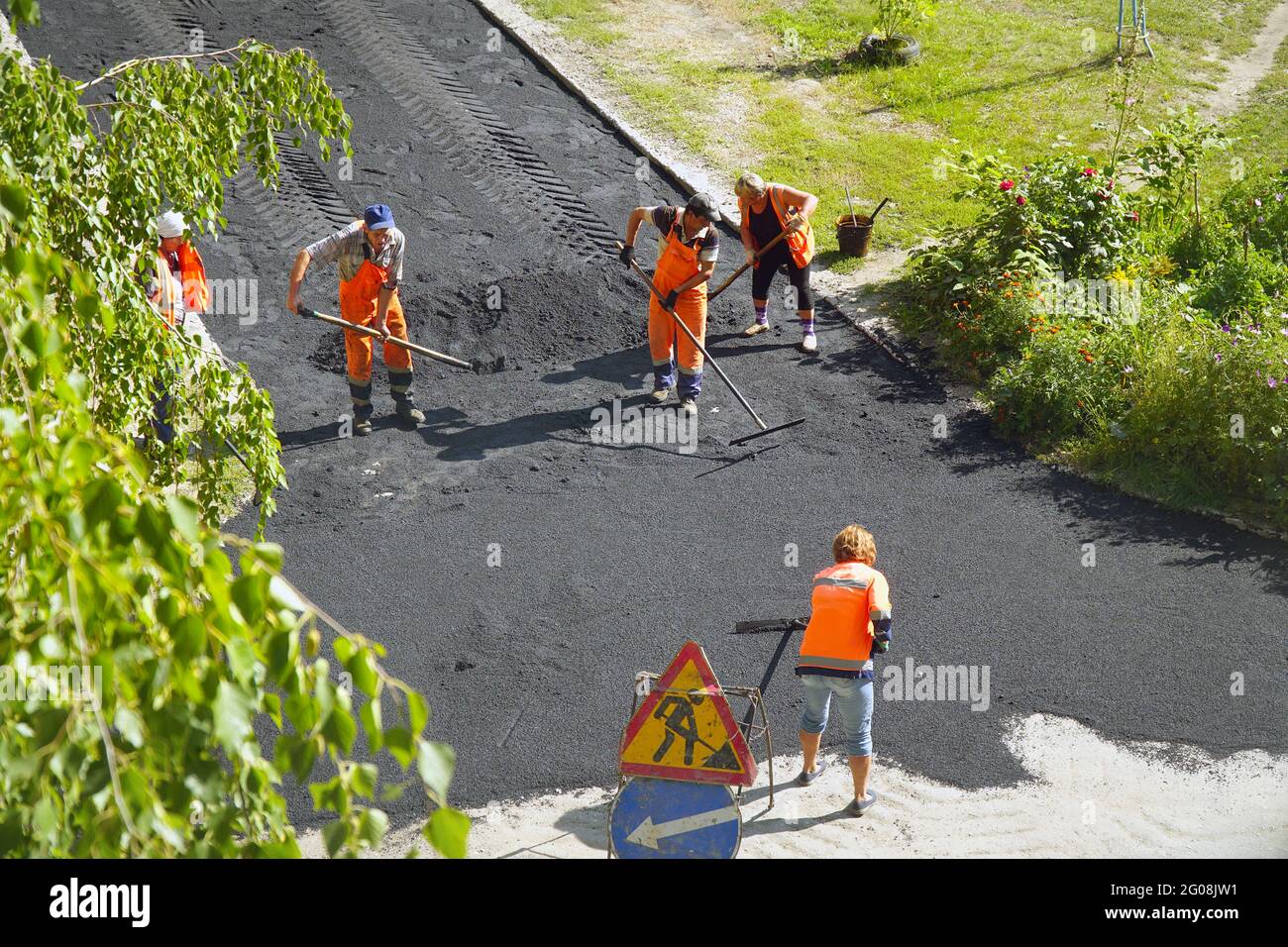 Chapaevsk, Samara region, Russia - August 25, 2020: Road street ...