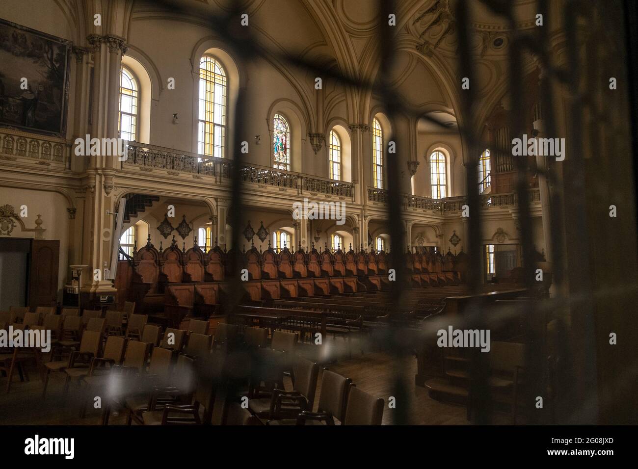 Interior of the Ursuline Convent Museum in historic Old Quebec City ...