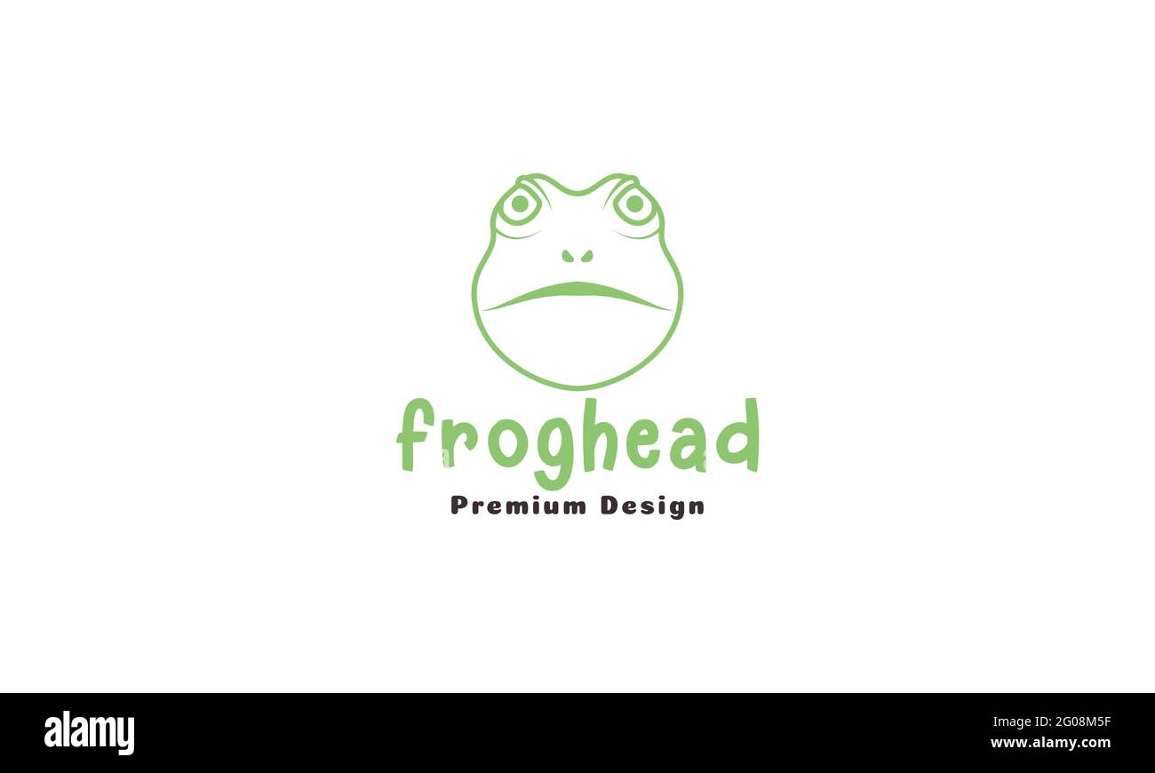 Frog face logo Stock Vector Images - Alamy