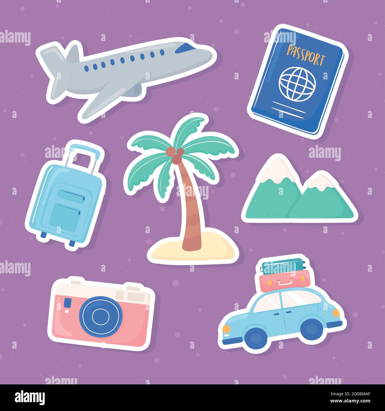 travel stickers set Stock Vector Image & Art - Alamy