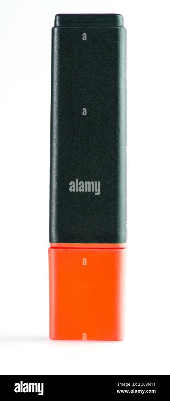 The red Closed marker close up isolated on white background Stock Photo ...