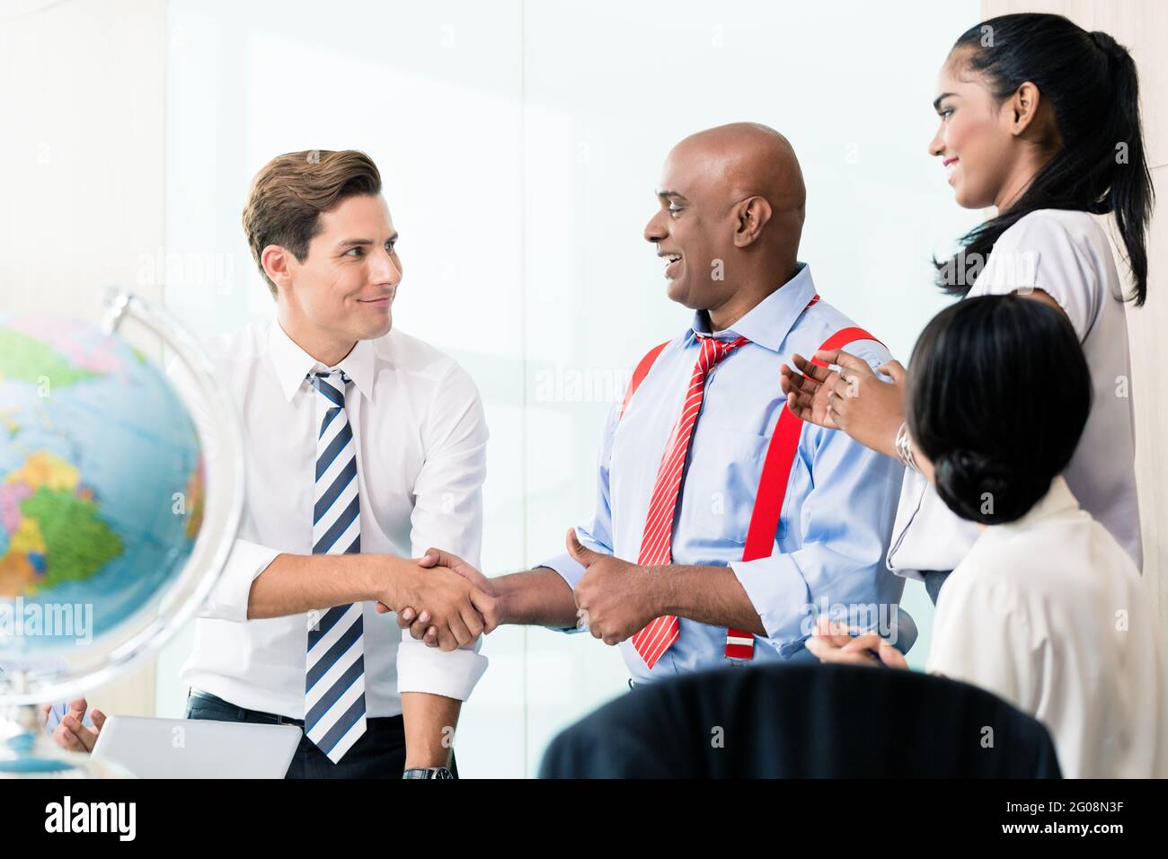 Indian Business People Standing Clapping High Resolution Stock ...
