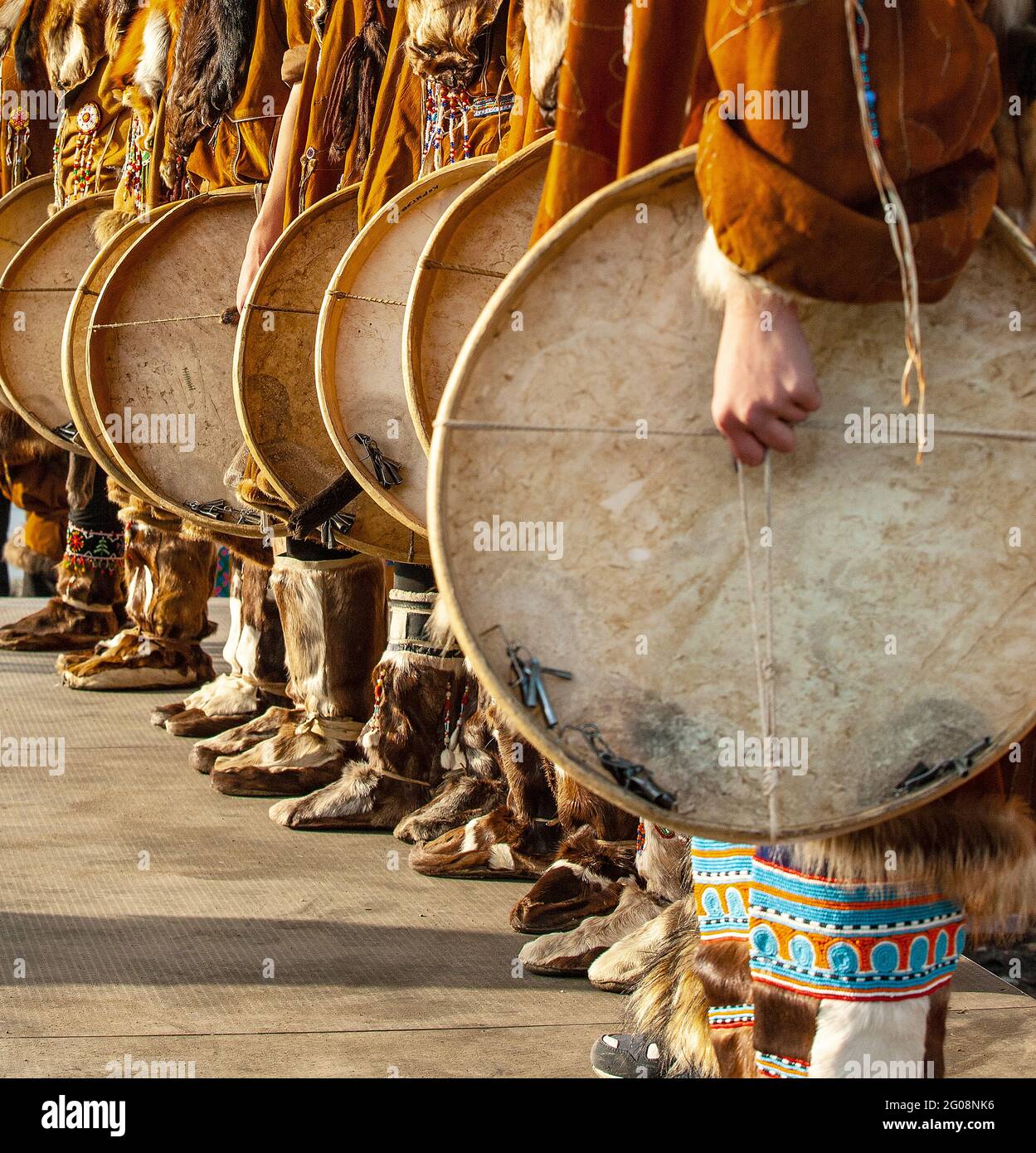The Folk ensemble performance in dress of indigenous people of ...