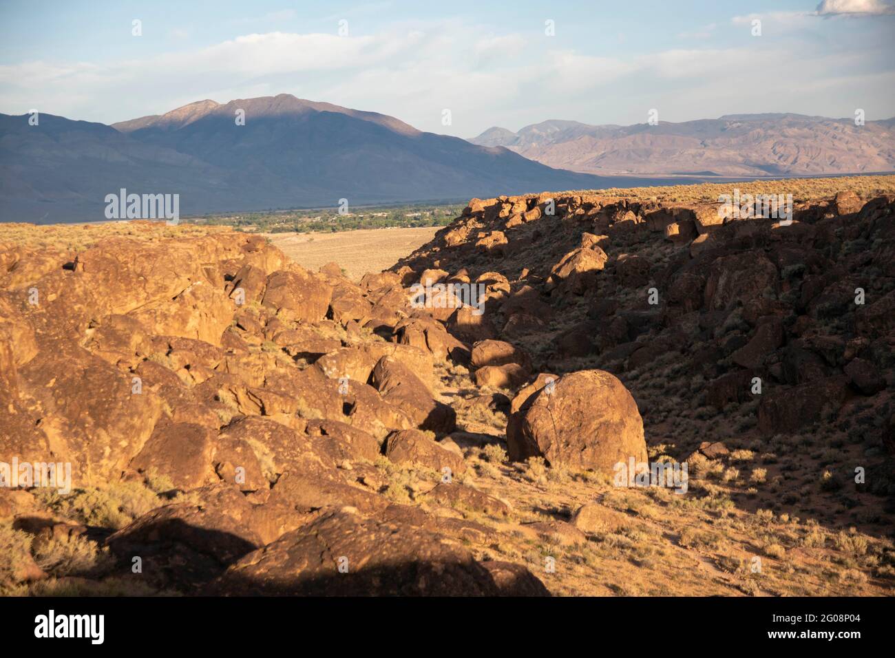 The Volcanic Tablelands north of Bishop, Inyo County, CA contain ...