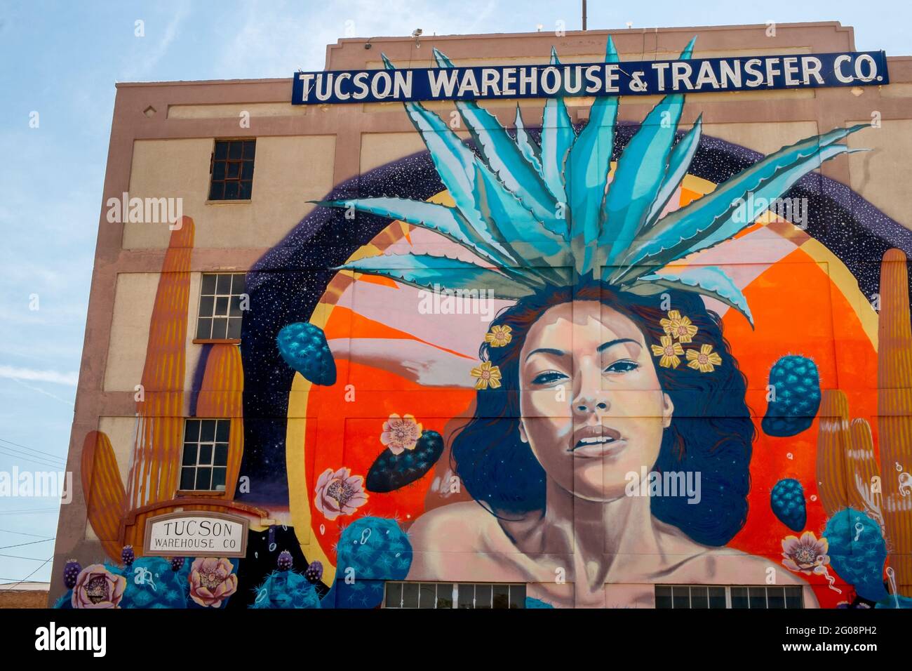Colorful mural in downtown Tucson, Arizona, USA Stock Photo - Alamy