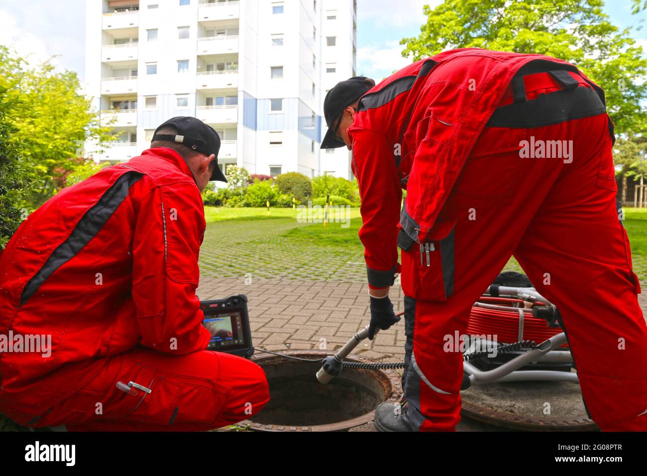 Sewer inspection with camera (editorial Stock Photo - Alamy