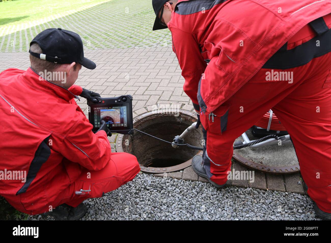 Sewer inspection with camera (editorial Stock Photo - Alamy
