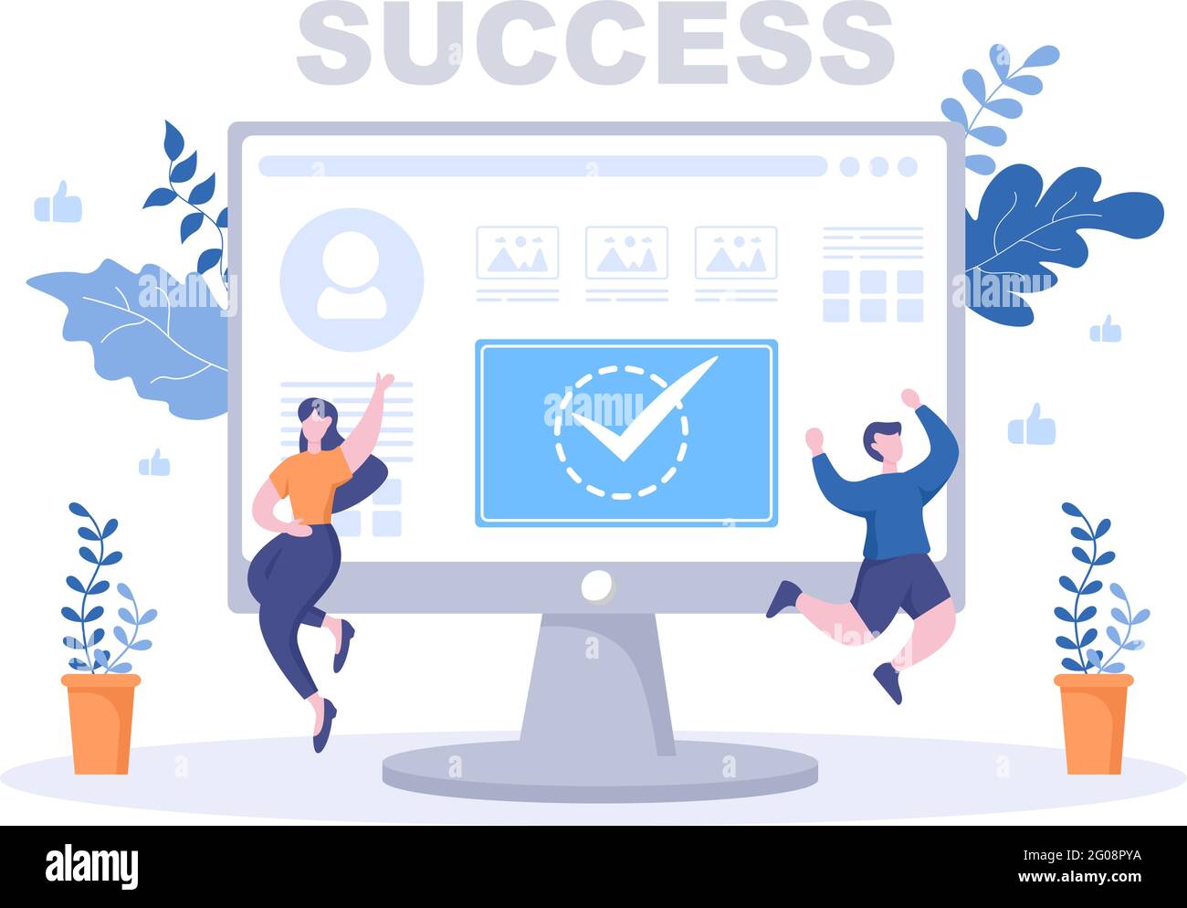 Success Vector Illustration Of Achieving Vision, Goal, Planning, Target ...