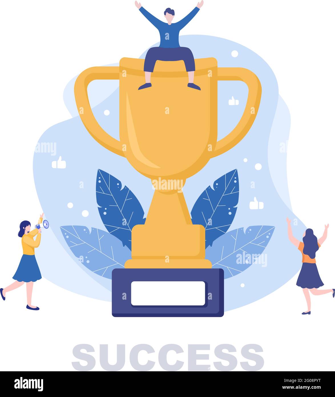Success Vector Illustration Of Achieving Vision, Goal, Planning, Target ... Success Vector Illustration Of Achieving Vision, Goal, Planning, Target ...