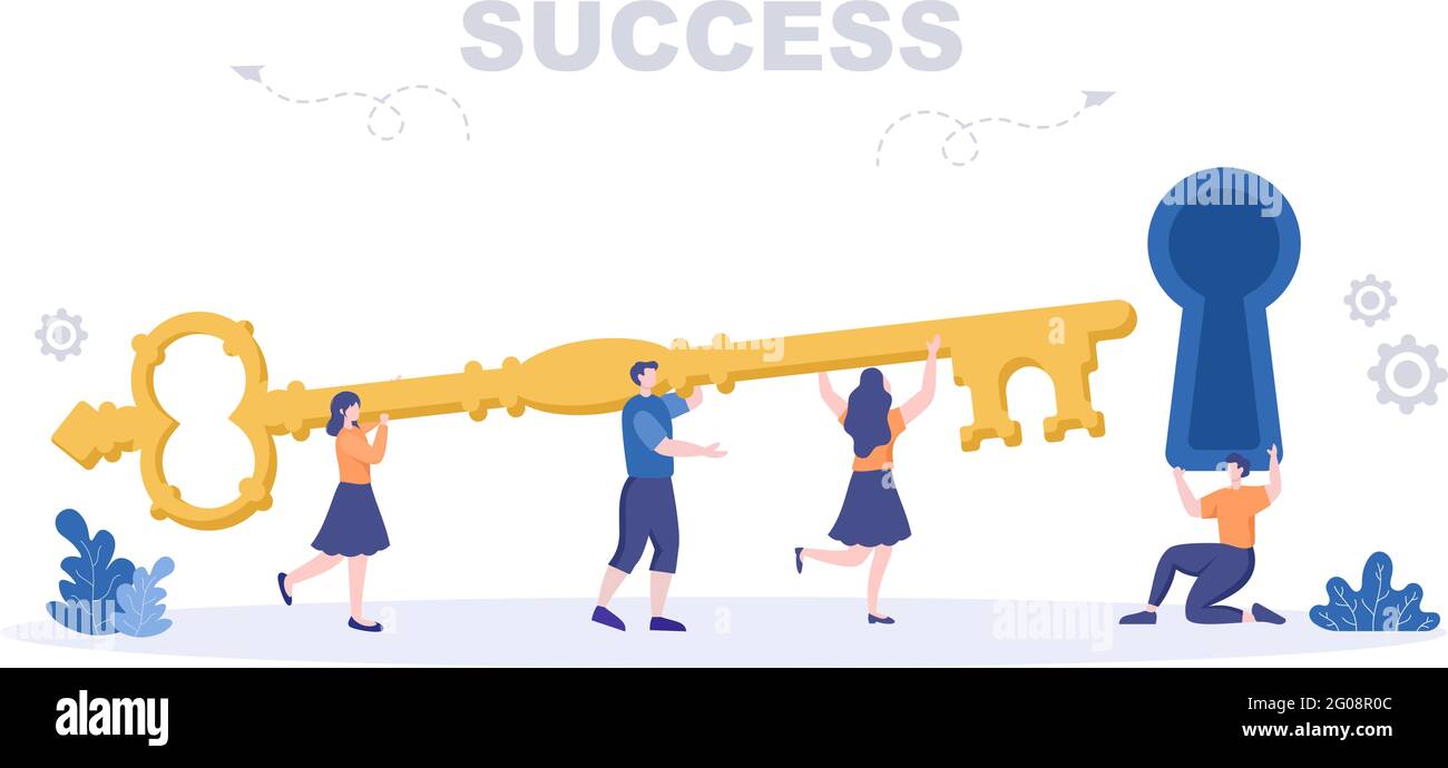 Success Vector Illustration Of Achieving Vision, Goal, Planning, Target ... Success Vector Illustration Of Achieving Vision, Goal, Planning, Target ...