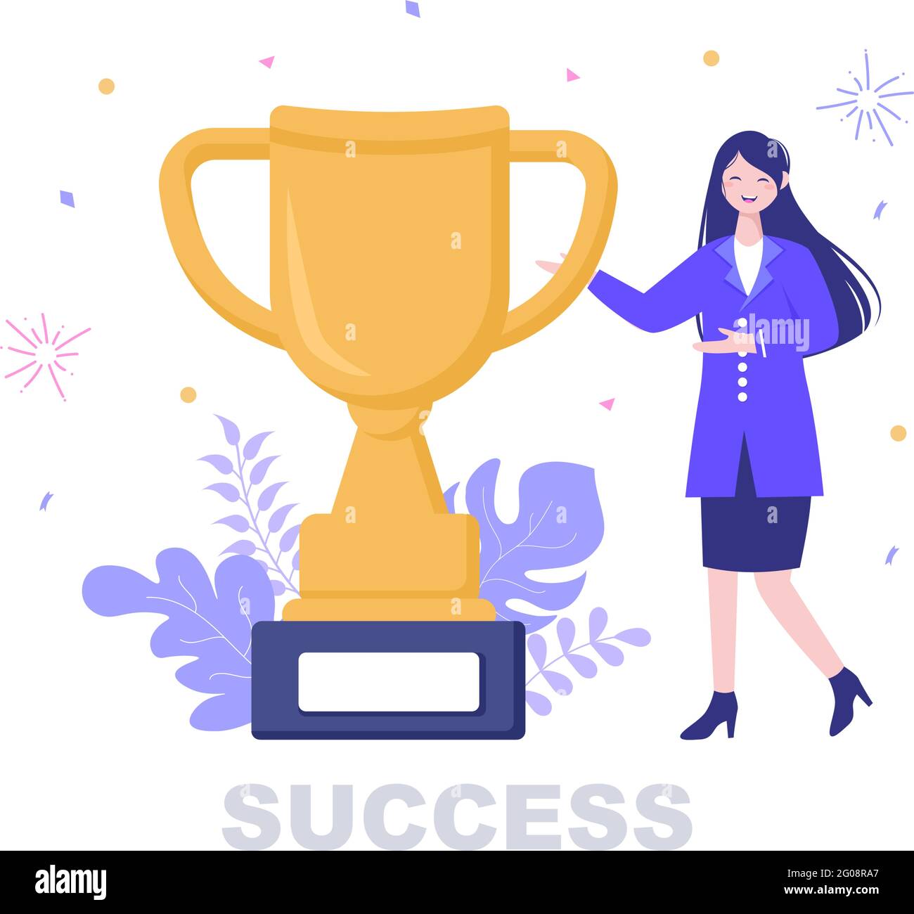 Success Vector Illustration Of Achieving Vision, Goal, Planning, Target ...