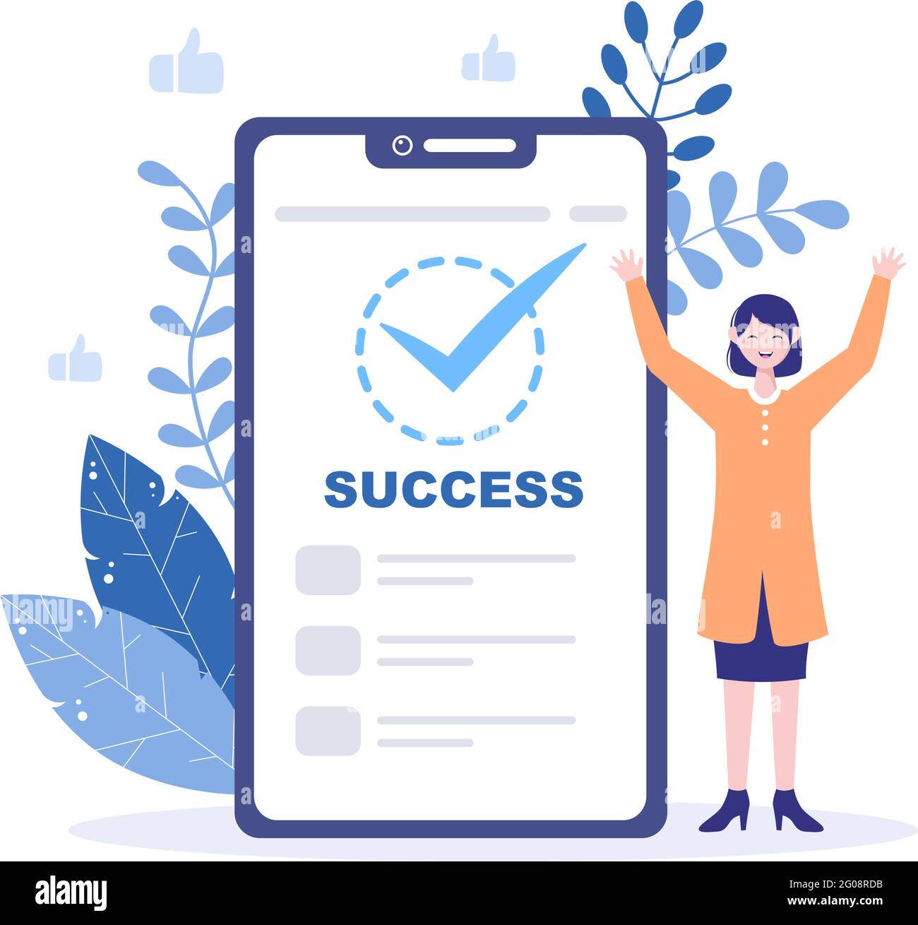 Success Vector Illustration Of Achieving Vision, Goal, Planning, Target ...