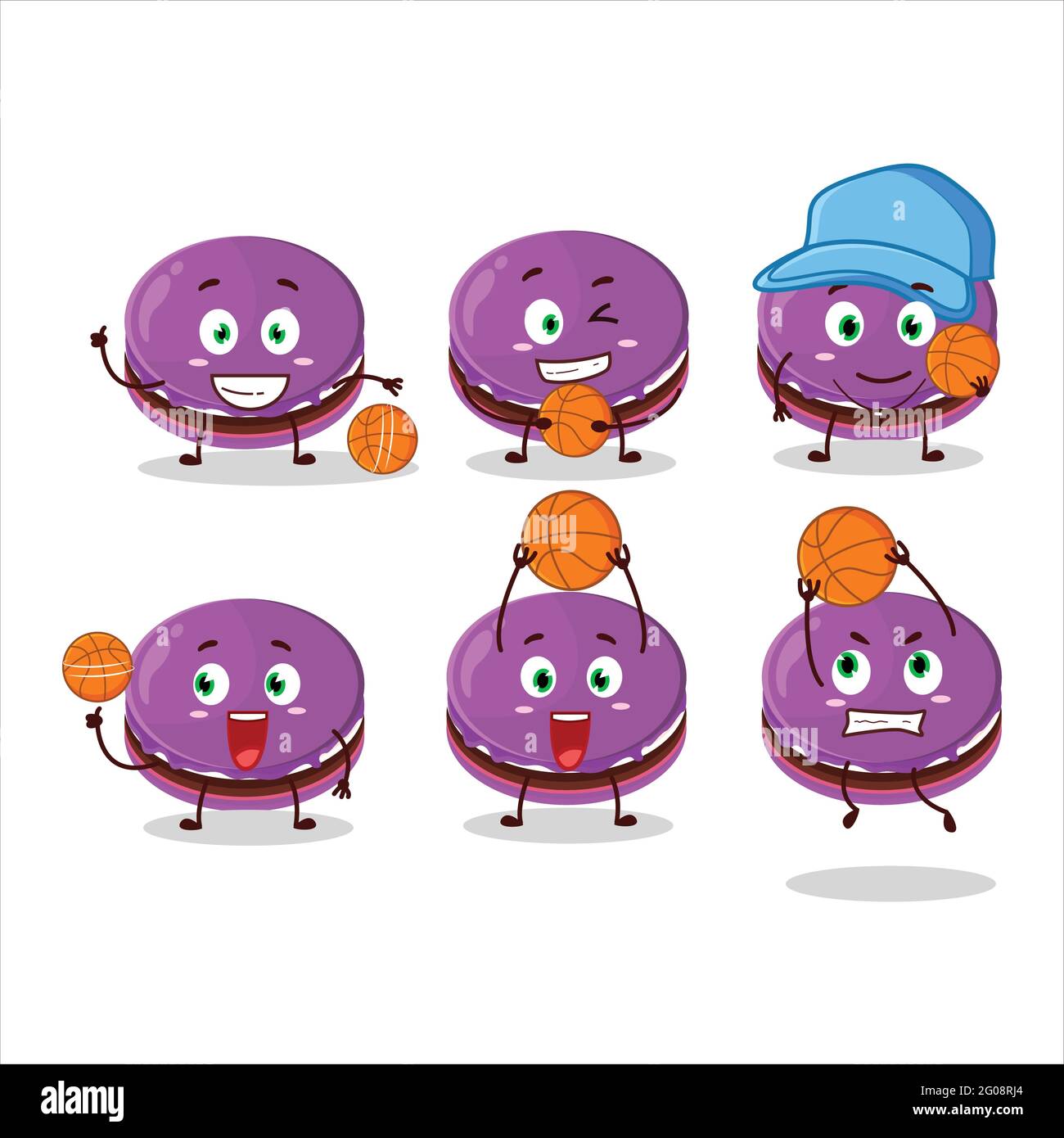 Talented grapes dorayaki cartoon character as a basketball athlete ...