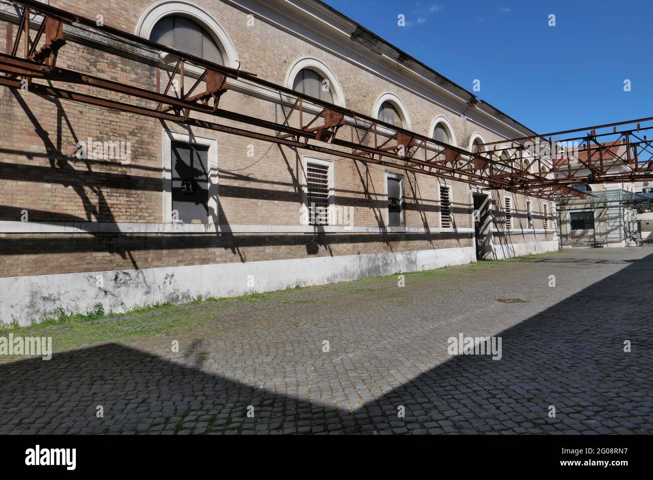 EXTERIOR OF A PAVILION OF THE FORMER SLAUGHTERHOUSE WHERE ANIMALS WERE ...