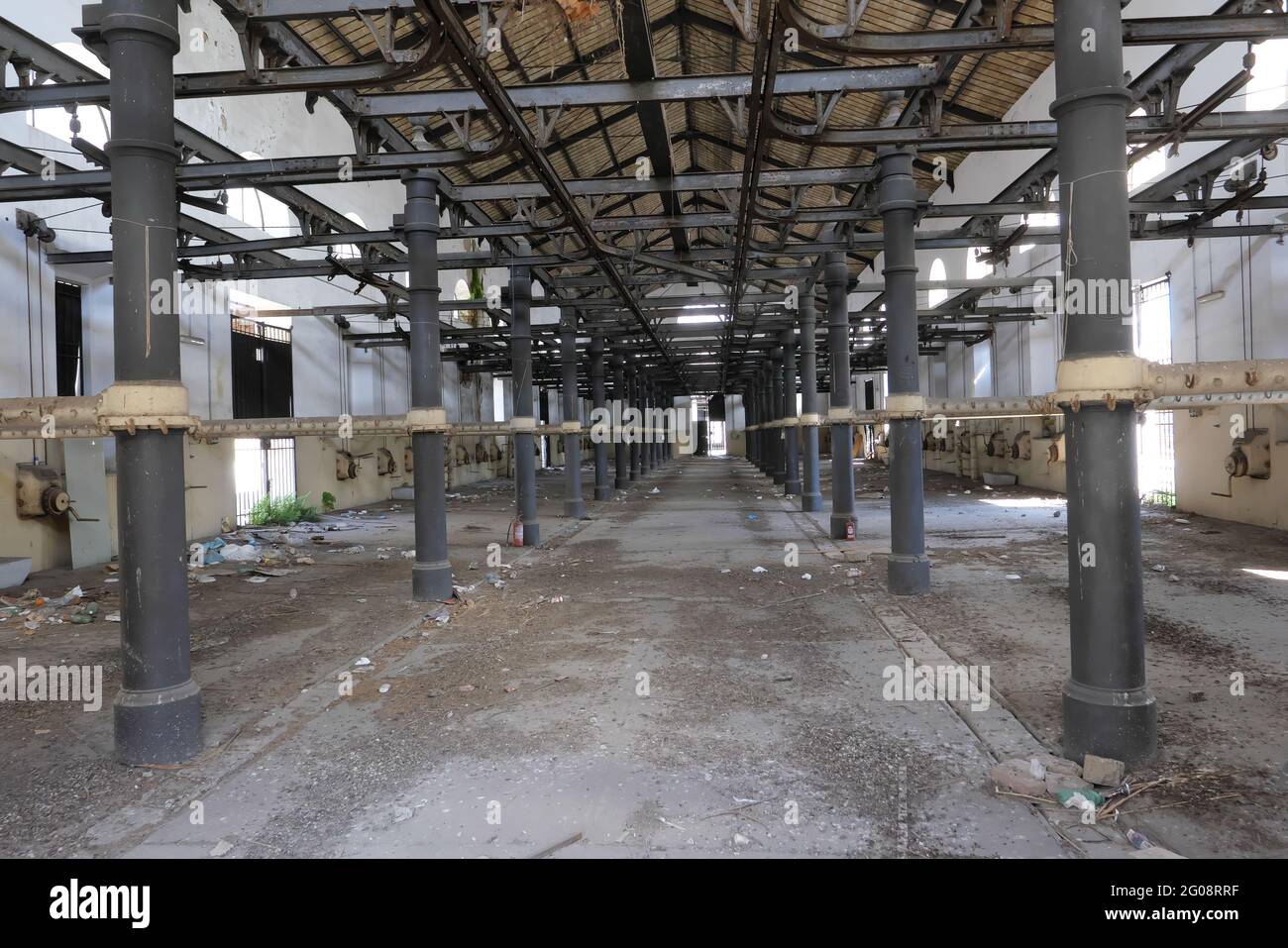 INTERIOR OF A PAVILION OF THE FORMER SLAUGHTERHOUSE WHERE SLAUGHTERED ...