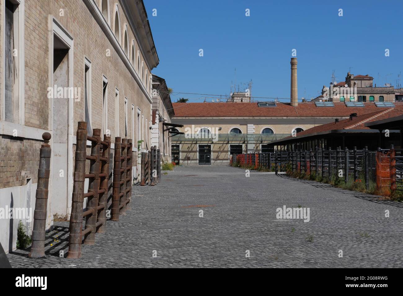 EXTERIOR OF A PAVILION OF THE FORMER SLAUGHTERHOUSE WHERE ANIMALS WERE ...