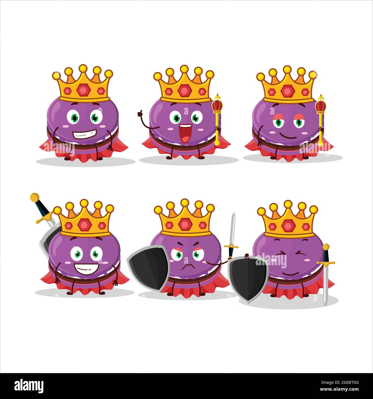 A Charismatic King grapes dorayaki cartoon character wearing a gold ...