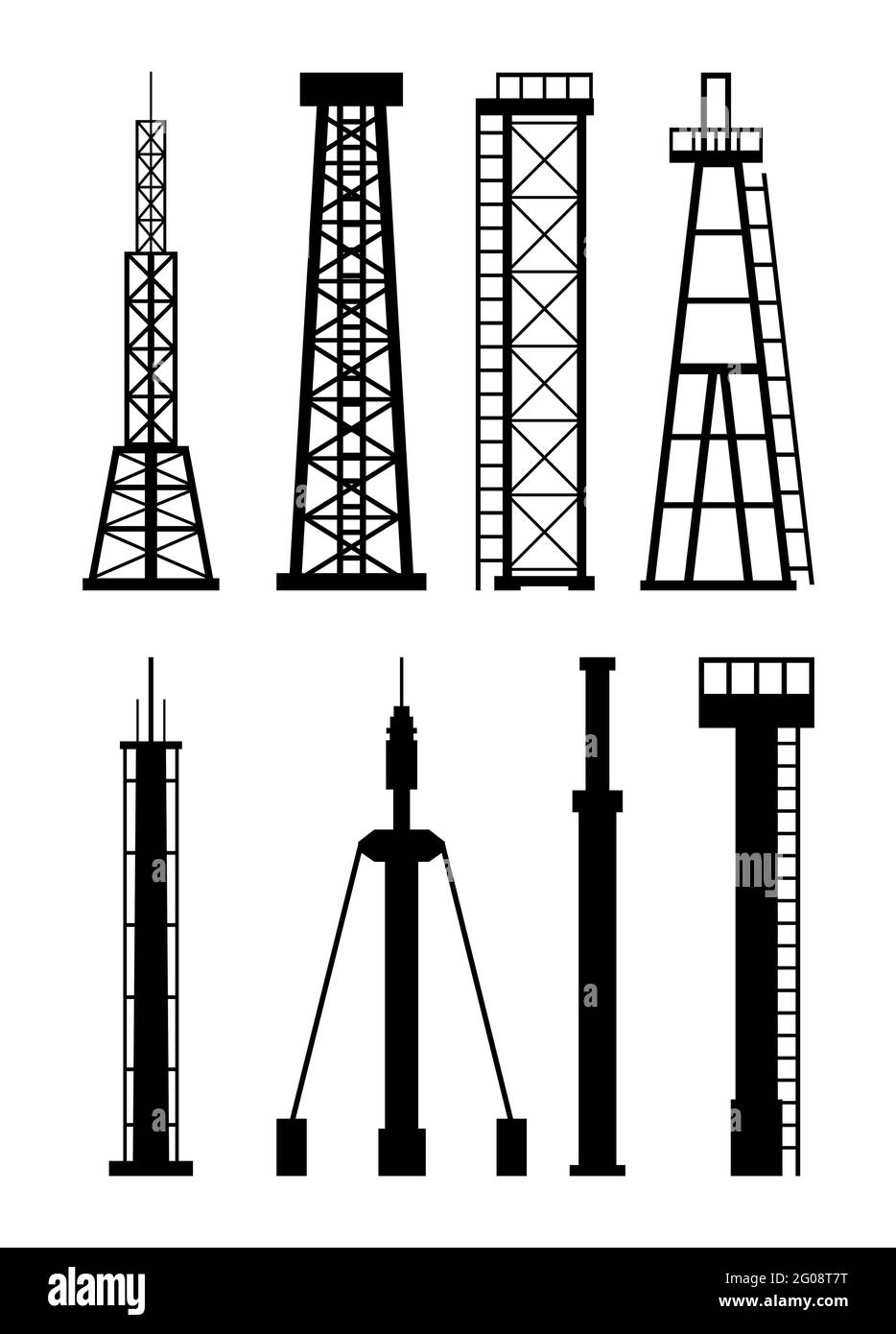 Transmission Cellular Tower Antenna Silhouette Stock Vector Image & Art ...