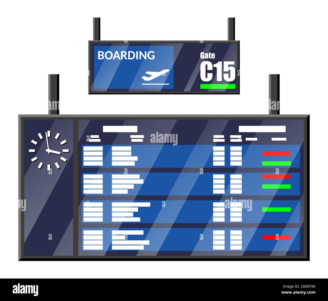 Airport Flip Board. Departure Arrival Timetable Stock Vector Image ...