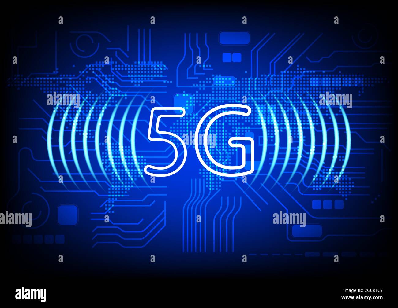image graphics technology 5G network world global network concept ...