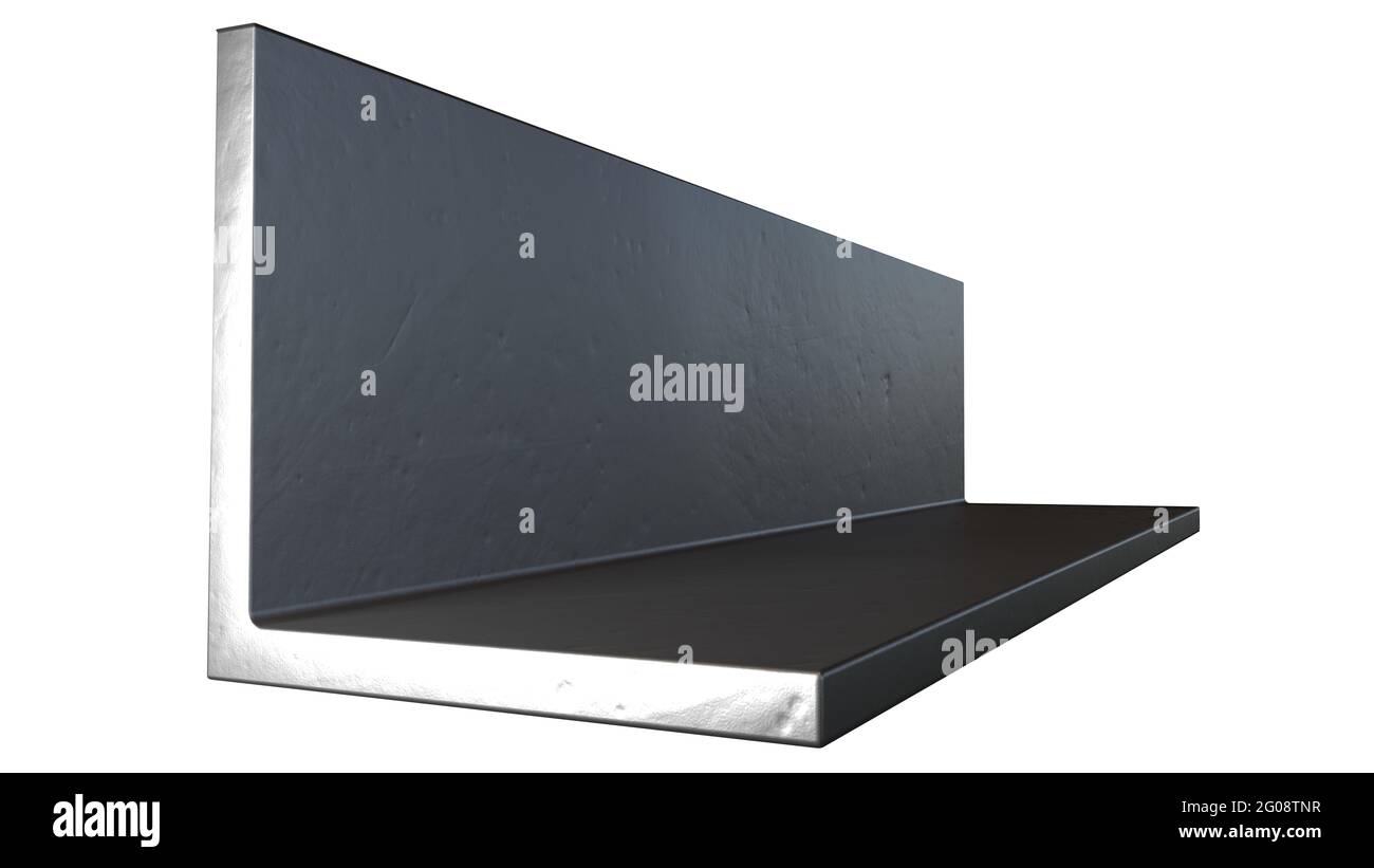L-beam metal profile, isolated digital industrial 3D rendering Stock ...